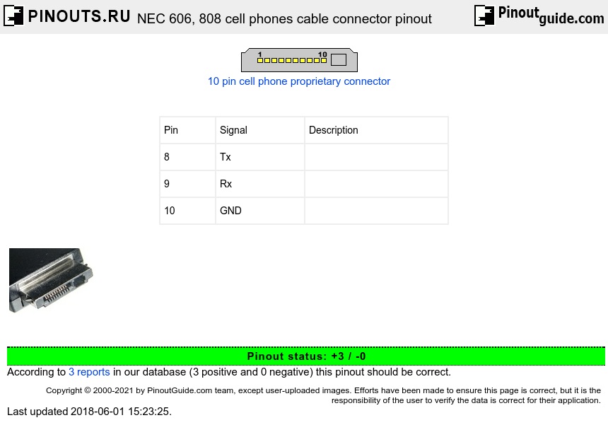 NEC 606 @ pinouts.ru