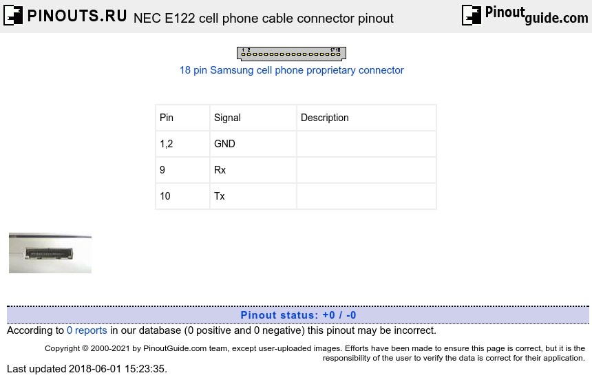 NEC E122 @ pinouts.ru